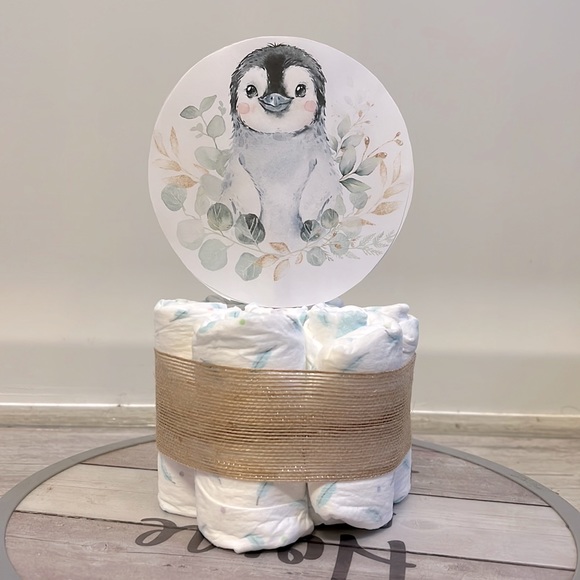 Party Supplies | Small Baby Penguin Diaper Cake | Poshmark